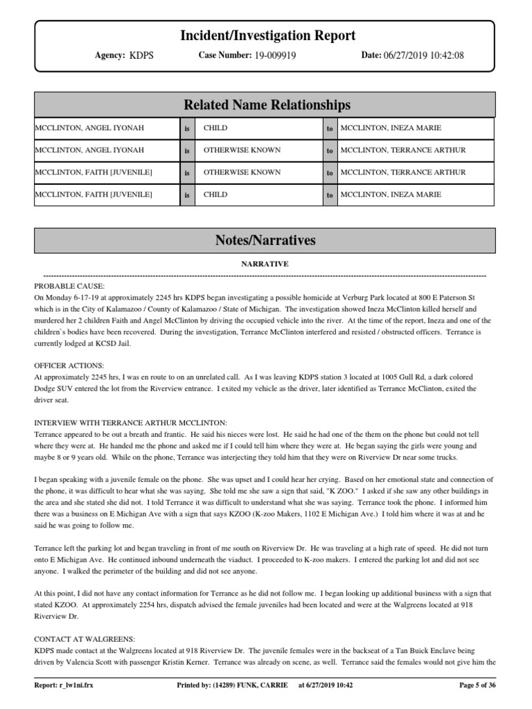 Investigative Report On Drowning Death of Mom, Two Children | PDF | Police