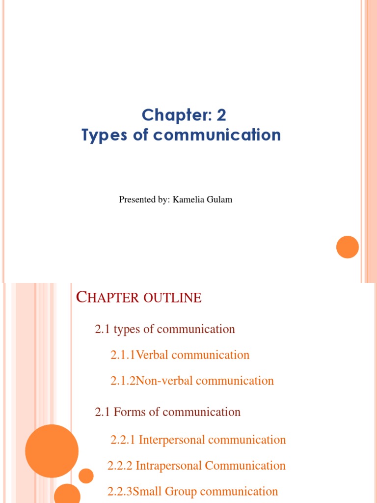 Types of Communication Explained | PDF | Nonverbal Communication | Body ...