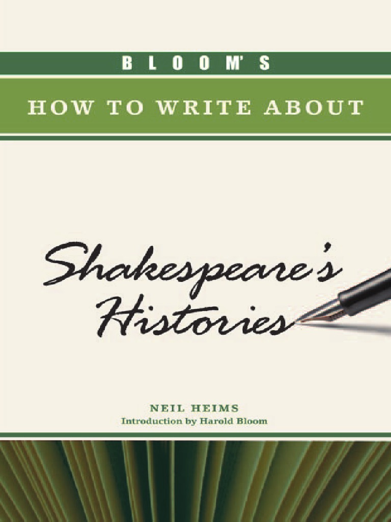How To Write About Shakespeares Histories PDF | PDF | Poetry | Genre
