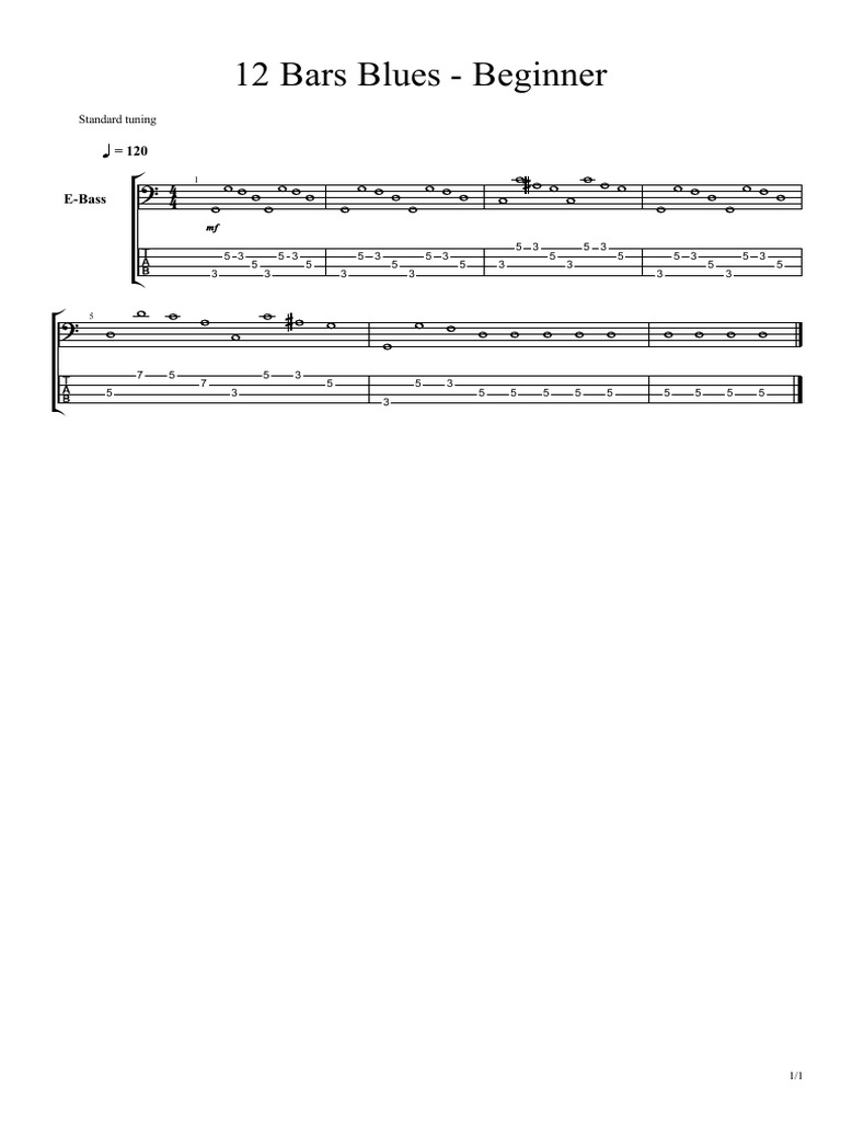 12 Bars Blues - Beginner | PDF