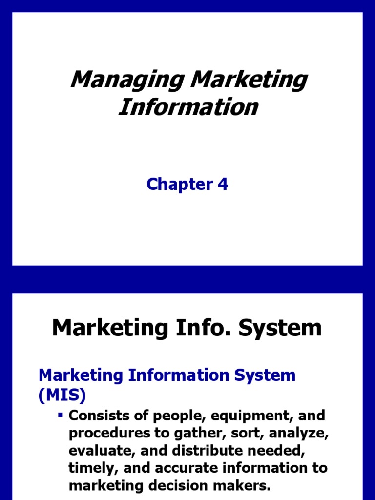 Marketing Information System | PDF | Marketing Research | Marketing
