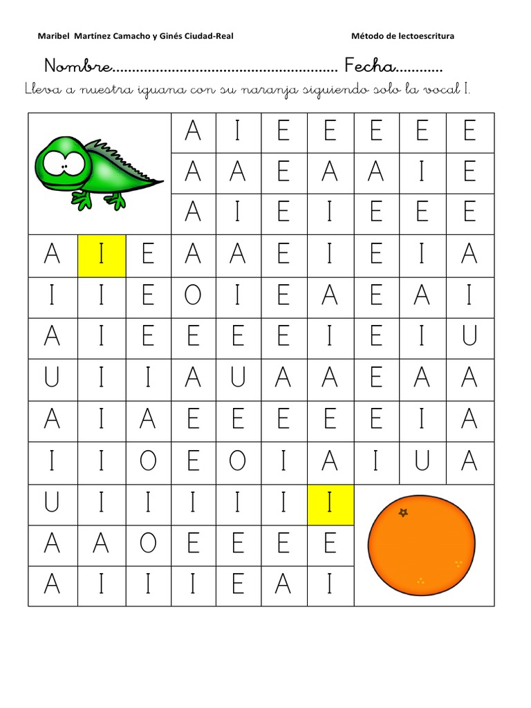Sopas de Letras de Las Vocales para Niños | PDF
