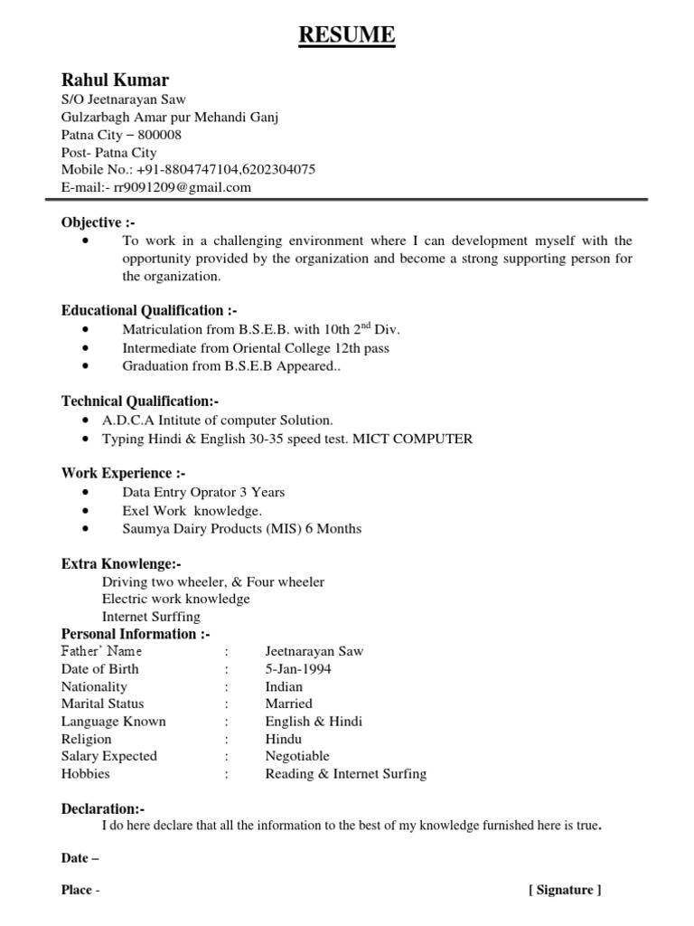 Rahul Resume | PDF | Computing | Business