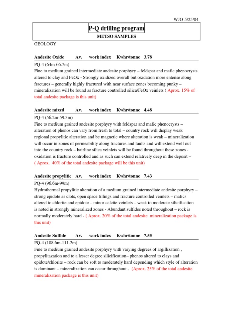 PQ Samples | PDF | Silicon Dioxide | Petrology