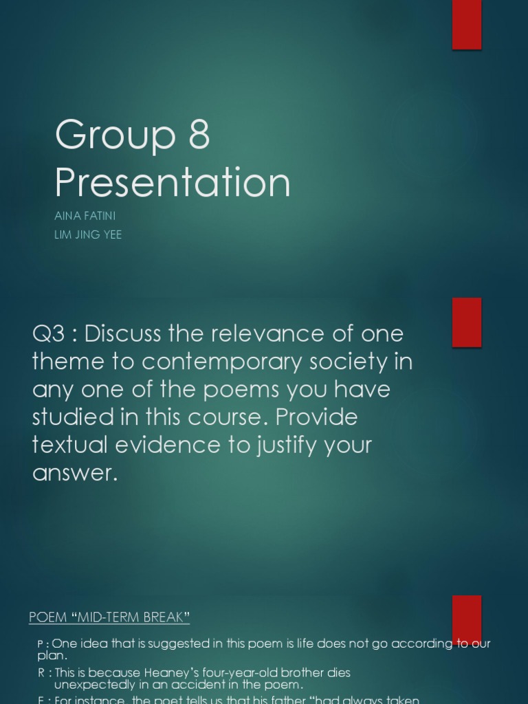 Group 8 Presentation: Aina Fatini Lim Jing Yee | PDF