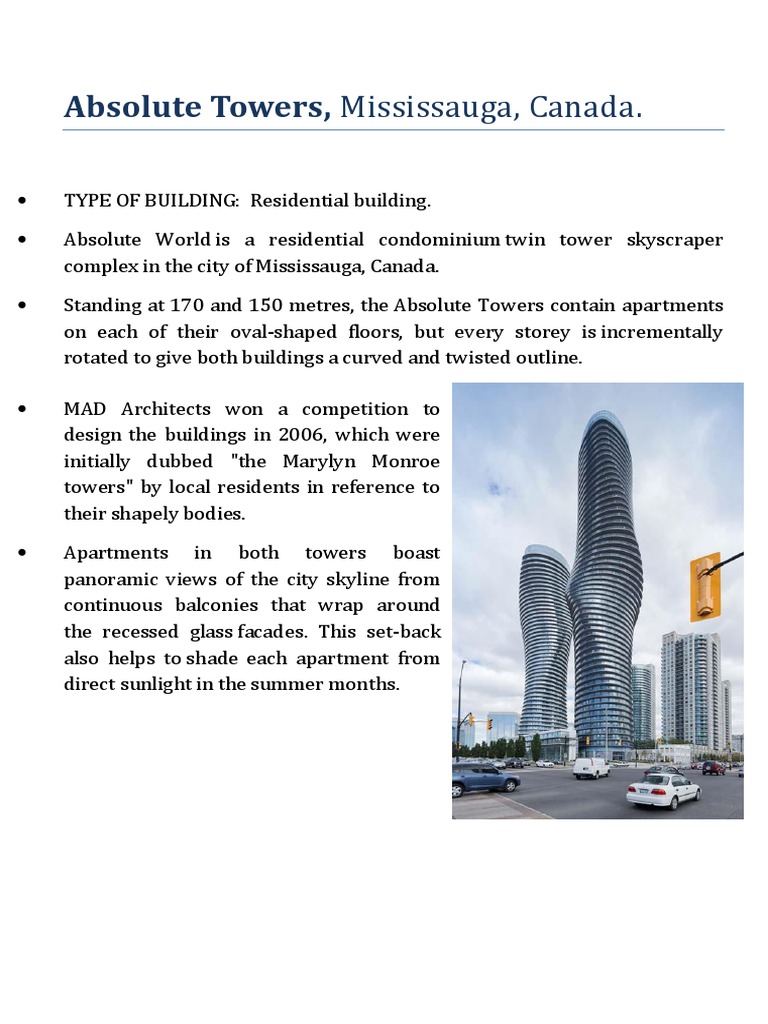 Absolute Towers: Mississauga's Iconic Twins | PDF | Home & Garden | Art