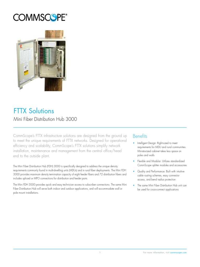 FTTX Solutions: Mini Fiber Distribution Hub 3000 | PDF | Fiber To The X ...
