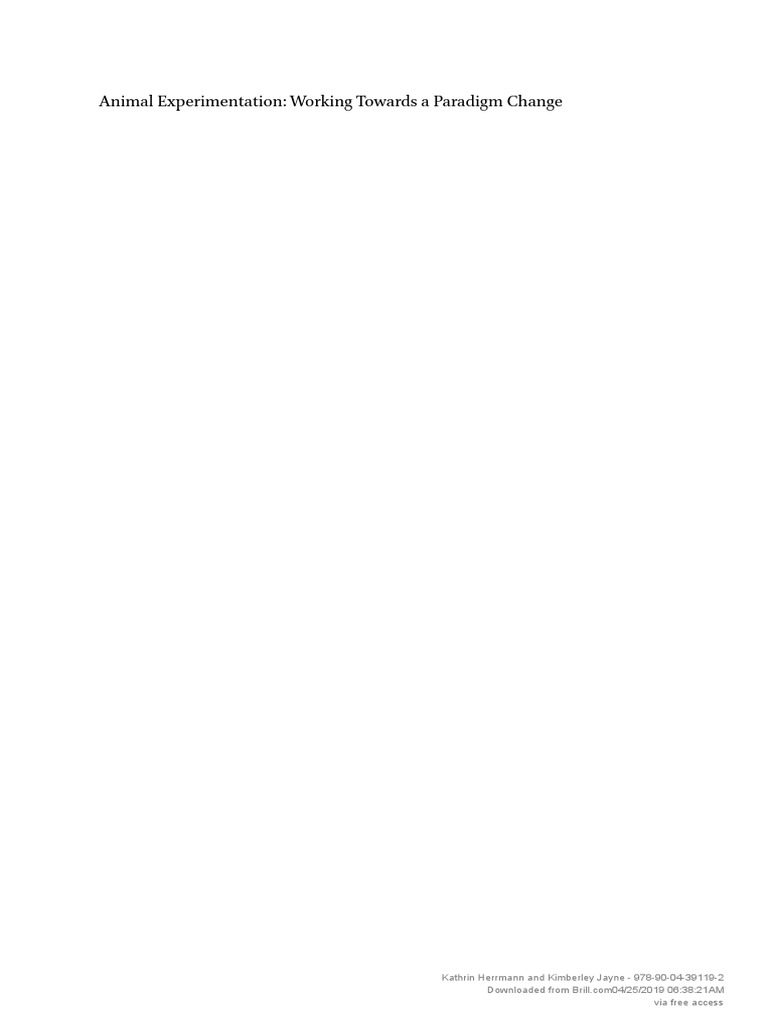 (9789004391192 - Animal Experimentation - Working Towards A Paradigm ...