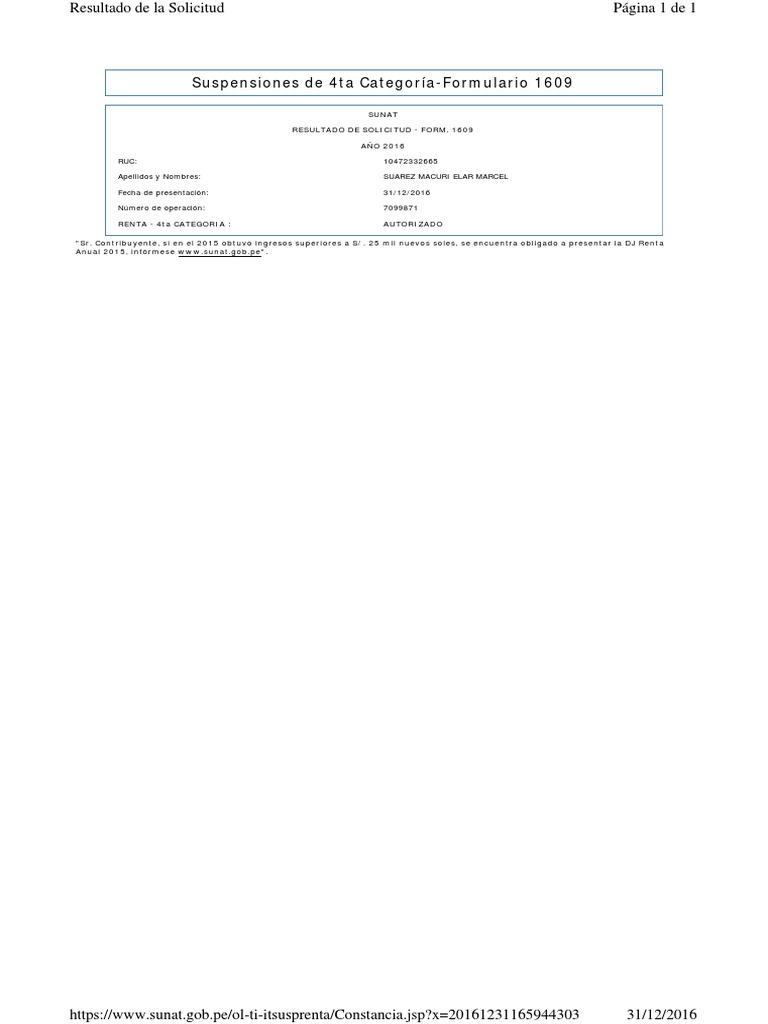 Ejemplo de Suspensión de Cuarta Categoría | PDF