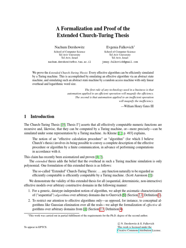 A Formal Proof of the Extended Church-Turing Thesis: Demonstrating that Any Effective Algorithm ...