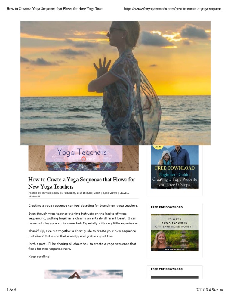 How To Create A Yoga Sequence That Flows For New Yoga Teachers - The ...