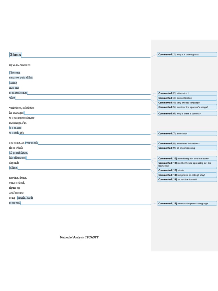 Glass Tpcastt | PDF | Poetry | Cognition