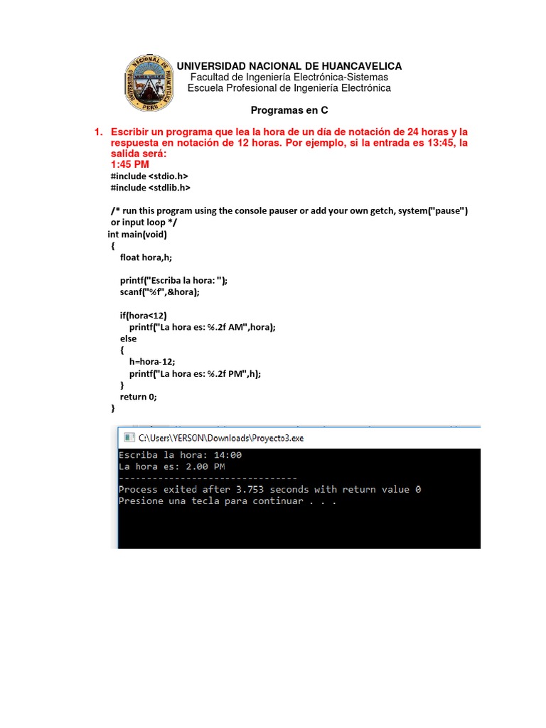 Ejercicios en C | PDF | Teoría de los números | Aritmética