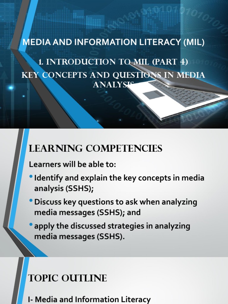 Developing Media Literacy: Key Concepts and Questions for Analyzing ...