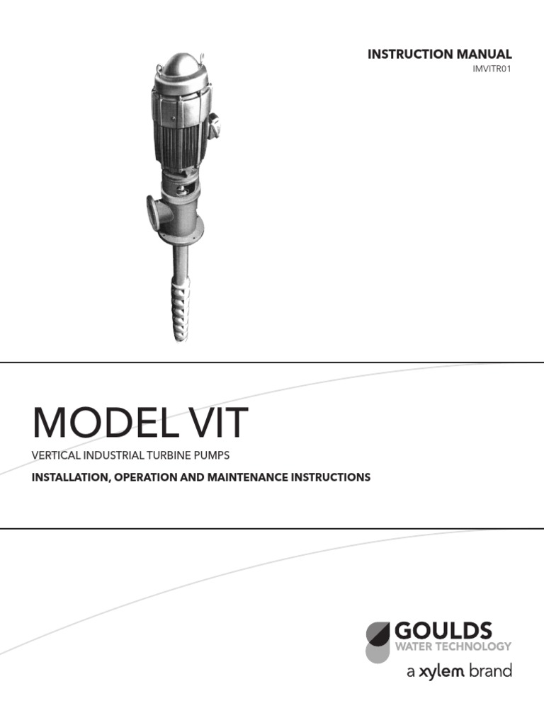 Model Vit: Instruction Manual | PDF | Pump | Valve