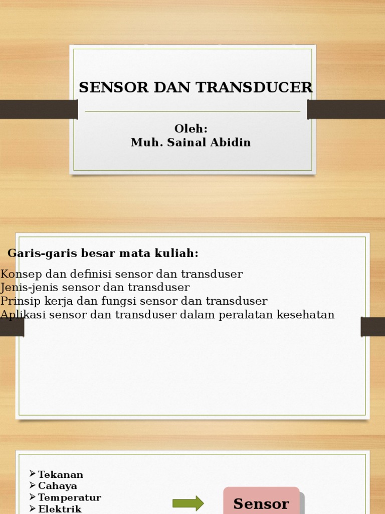 Sensor dan Transduser dalam Teknologi | PDF