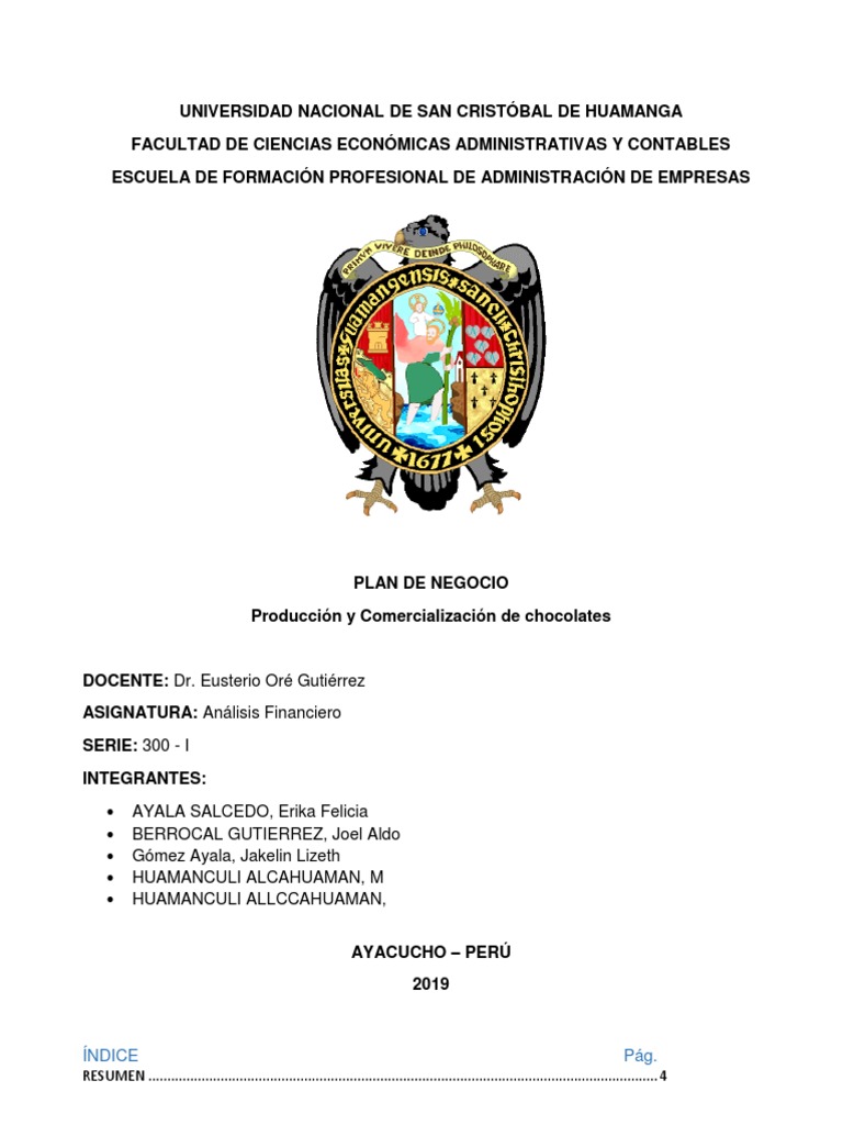 Plan de Negocio: Chocolates Leben | PDF | Chocolate | Calidad (comercial)
