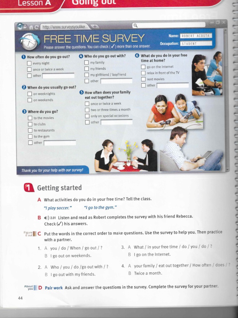 Free Time Survey | PDF