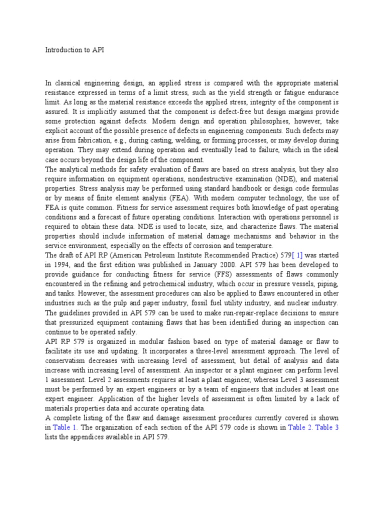 API 579 Introduction | Download Free PDF | Strength Of Materials | Fracture