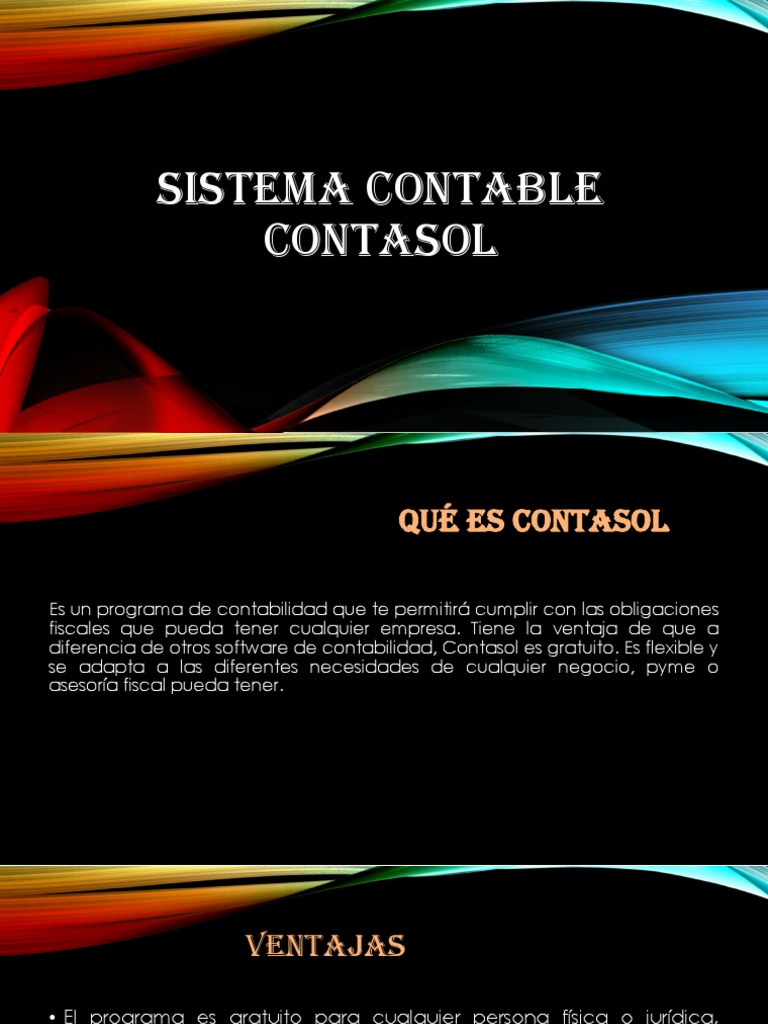 Sistema Contable Contasol | PDF | Contabilidad | Software