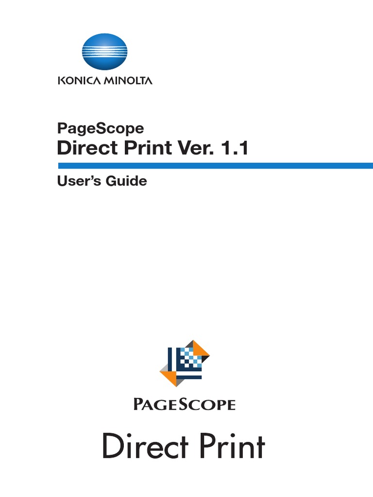 Direct Print Ver. 1.1: Pagescope | PDF | Icon (Computing) | Microsoft ...