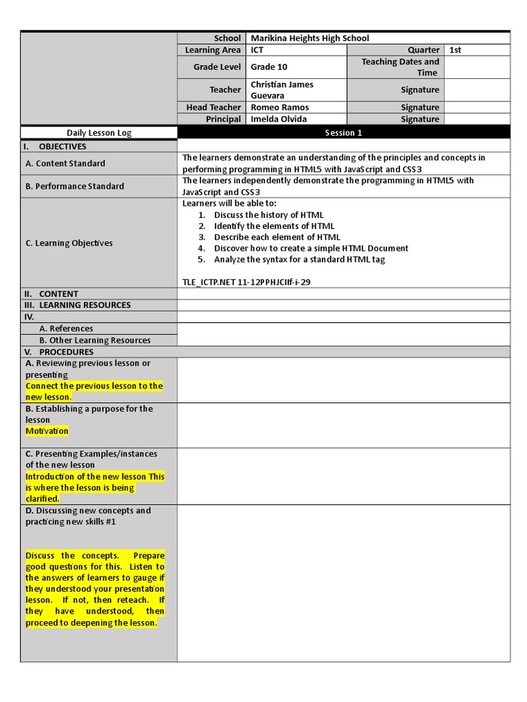 ICT Grade 10 | PDF | Educational Technology | Html5
