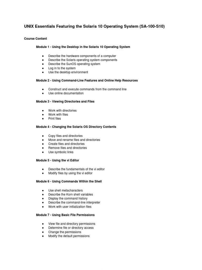 Sol10 Sa0 SA 100 S10 | PDF | Command Line Interface | Operating System