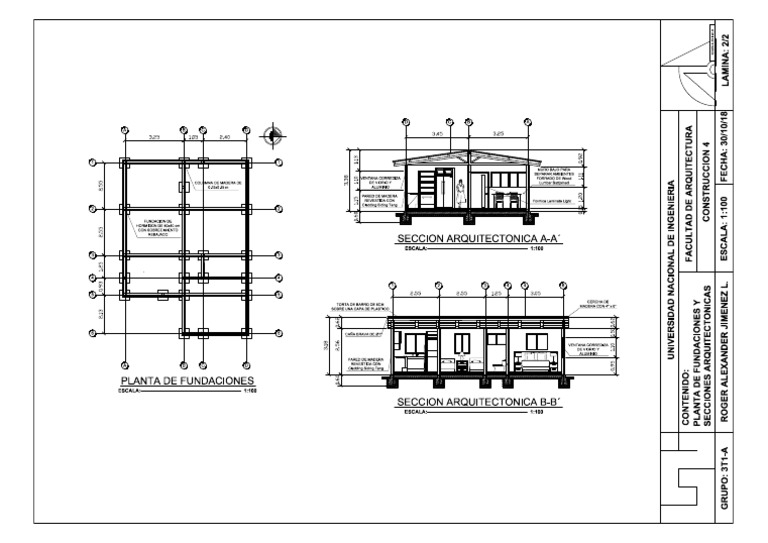 Planta Arquitectonica-Modelo2 PDF | PDF | Sectores Economicos | Materiales de construcción