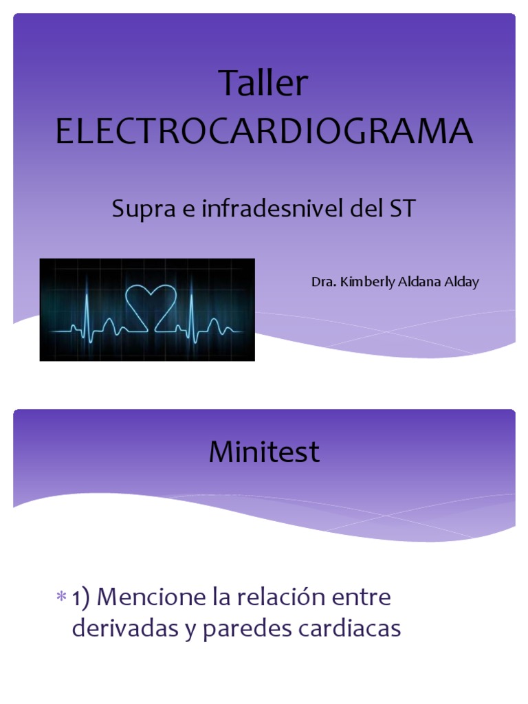 Infradesnivel y Supra del ST en ECG | PDF