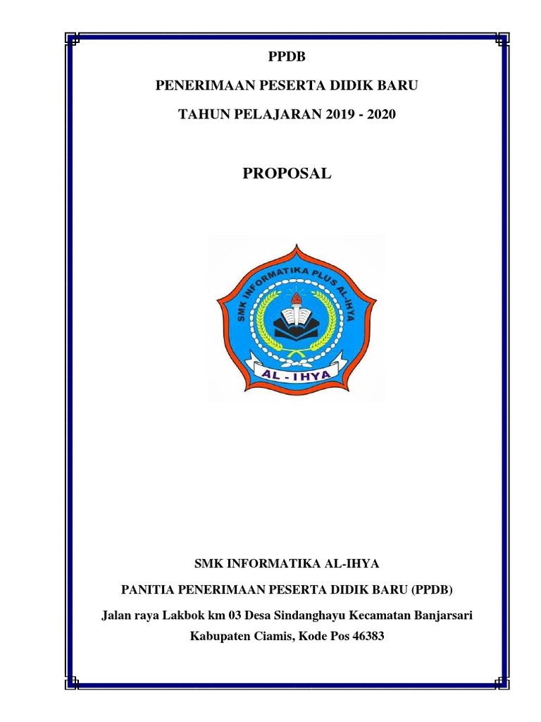 Proposal PPDB 2019 Terbaru | PDF