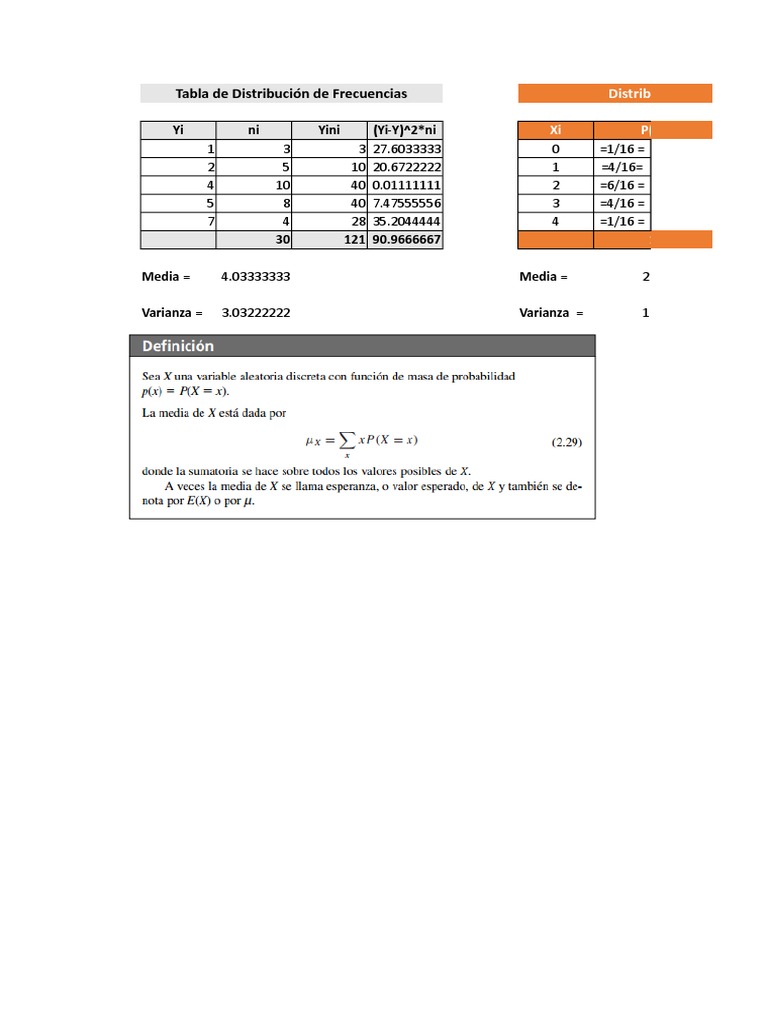 Ejercicios de Clase Luiggidiaz | PDF | Probability Distribution | Variance