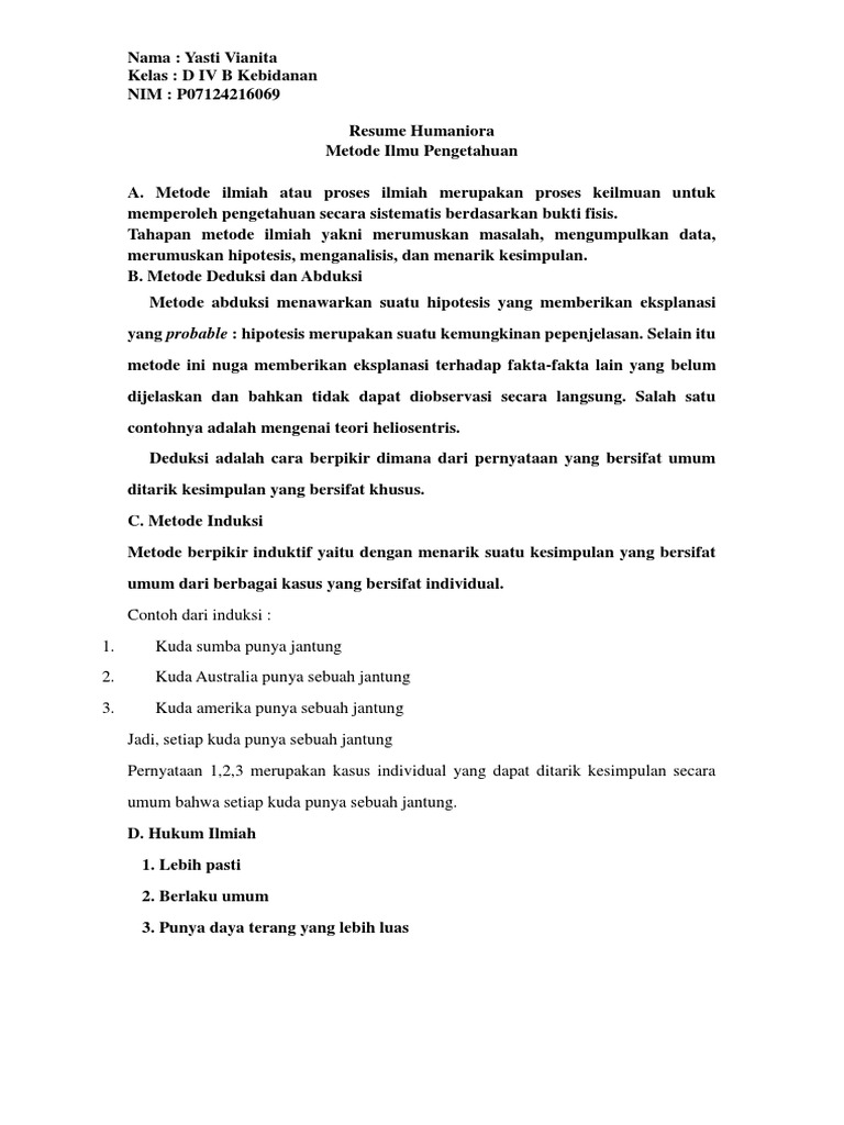 Resume Humaniora | PDF