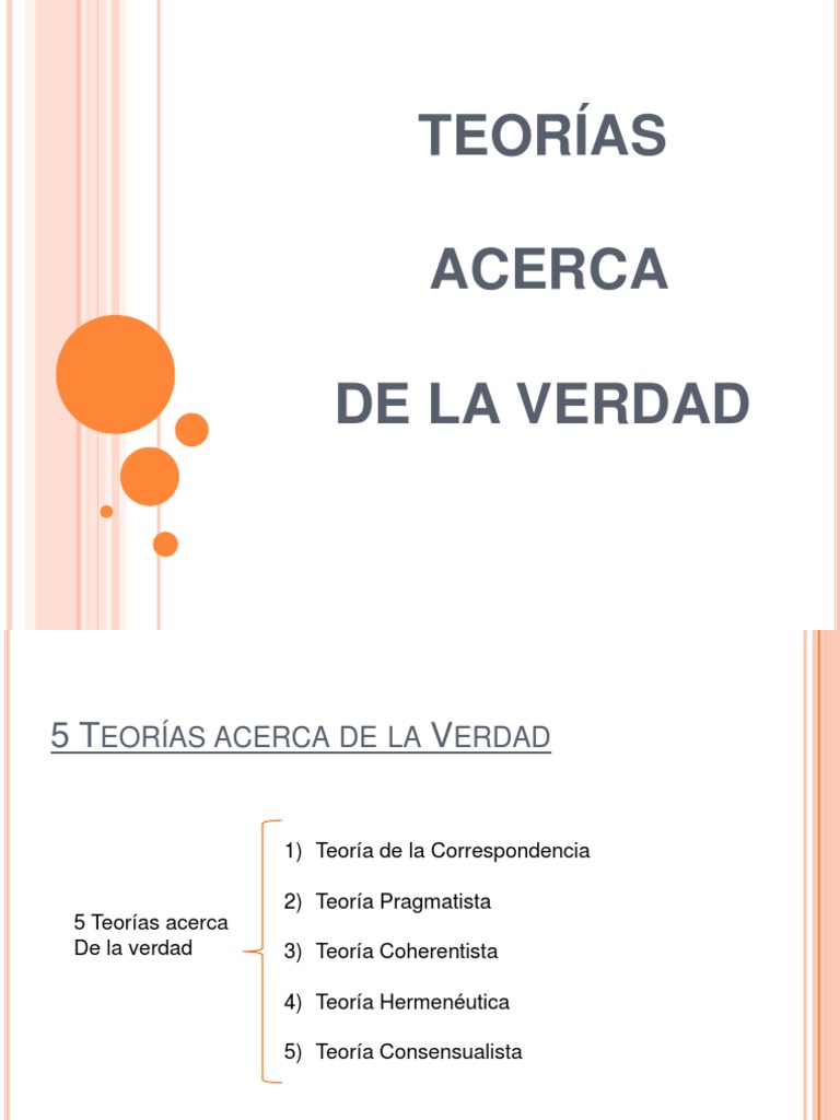 Teoria de La Verdad | PDF | Verdad | Filosofía contemporánea
