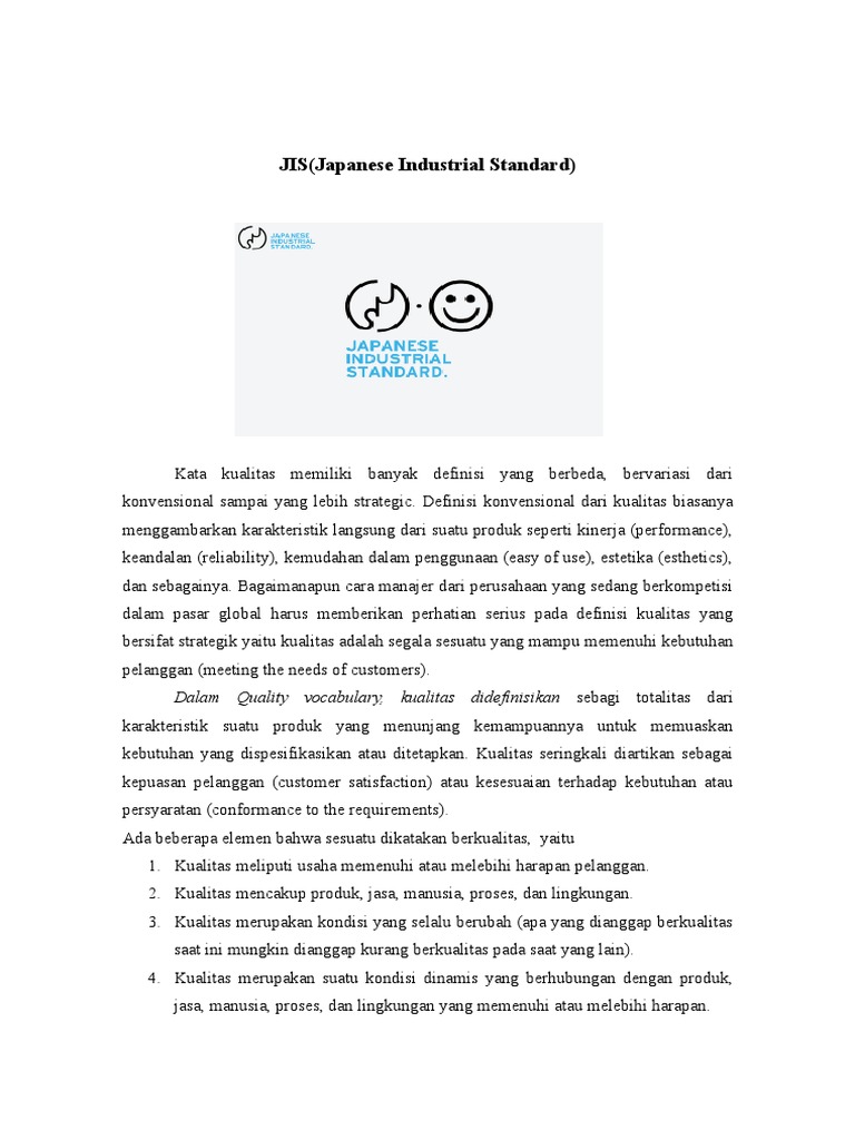 Japanese Industrial Standard (JIS) | PDF
