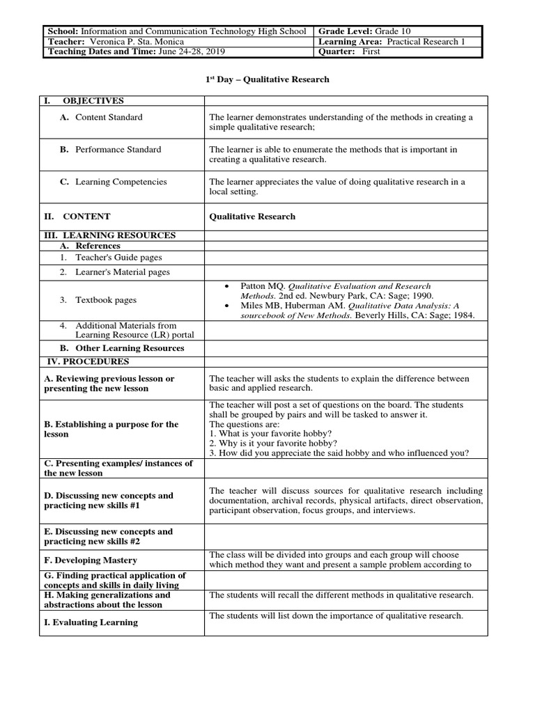 DLP Format | PDF | Learning | Teachers