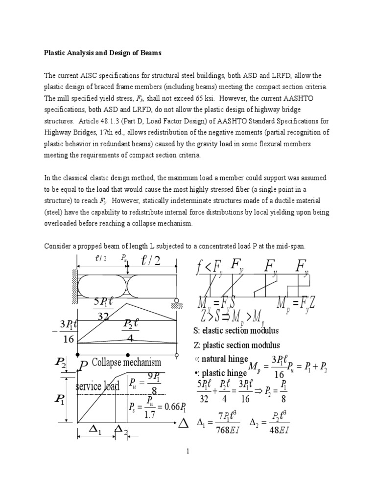 Plastic Analysis HW | PDF | Bending | Yield (Engineering)
