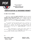 Barangay Permit | PDF