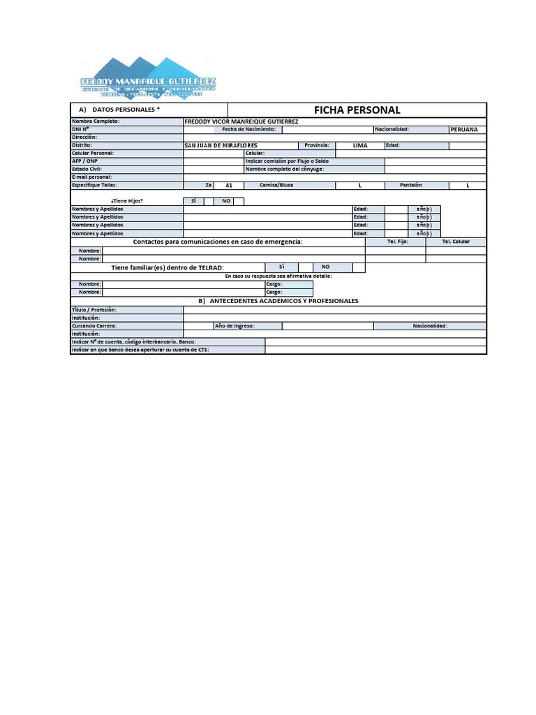 Ficha de Ingreso de Personal 1