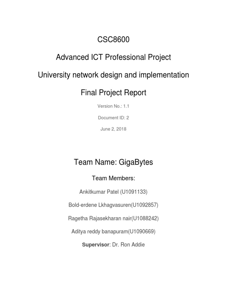 University Network Design and Implementation | PDF | Virtual Private ...