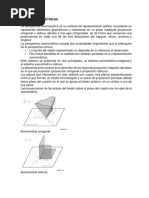 Proyección Dimétrica | PDF | Perspectiva (Gráfica) | Geometría