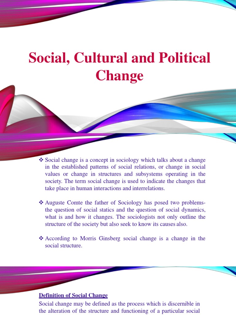Social, Cultural and Political Change | Society | Human | Free 30-day ...