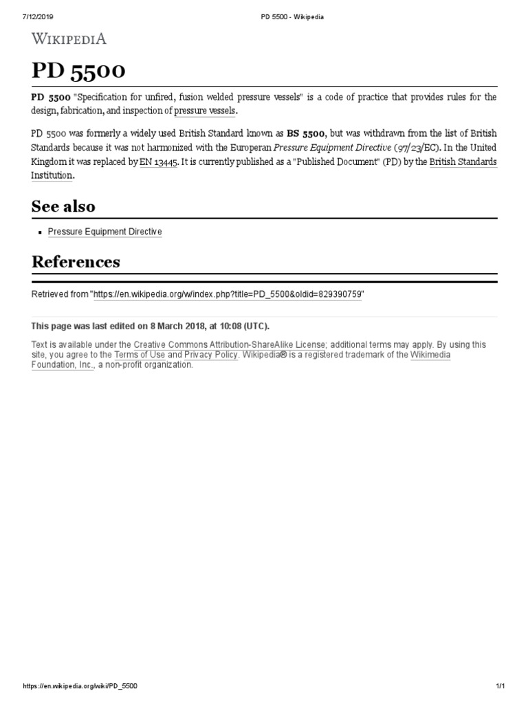 PD 5500 - Wikipedia | PDF