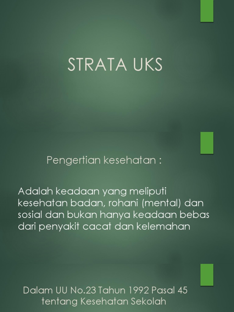 Strata Pelaksanaan UKS di Sekolah Dasar | PDF