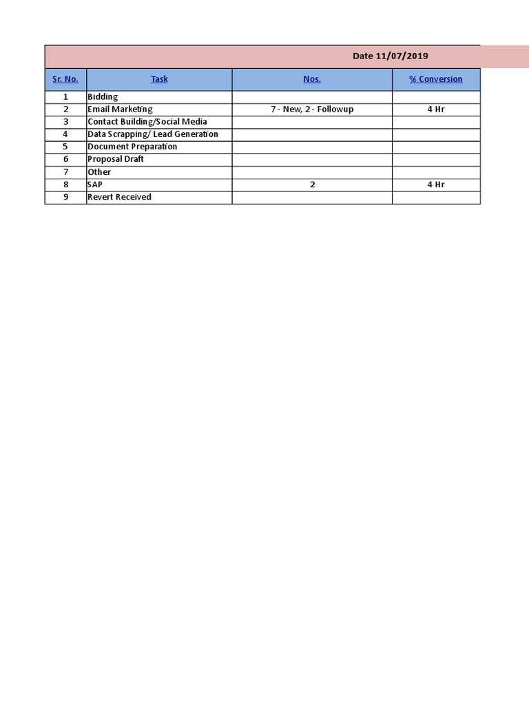 Daily Report Format | PDF