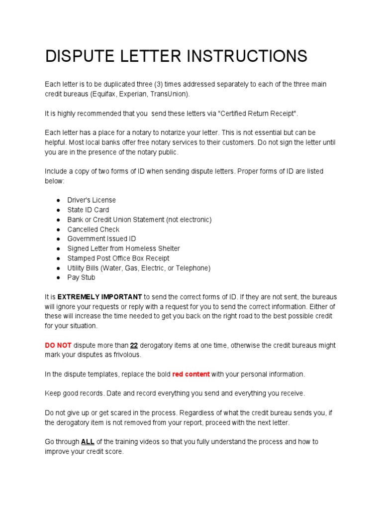 Credit Repair Dispute Letters PDF | PDF | Credit History | Common Law