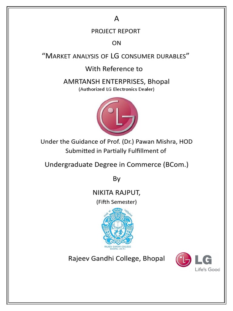 LG Project Report | PDF | Survey Methodology | Retail