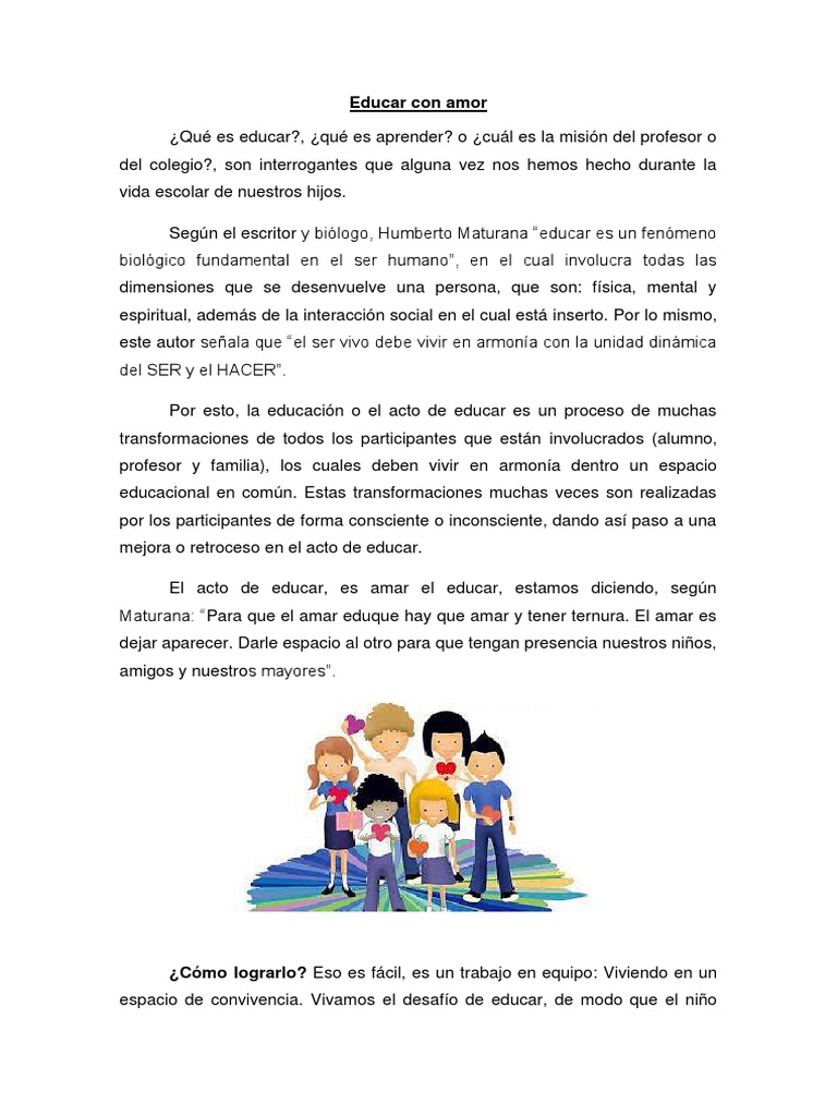 Educar Con Amor | PDF | Amor | Aprendizaje
