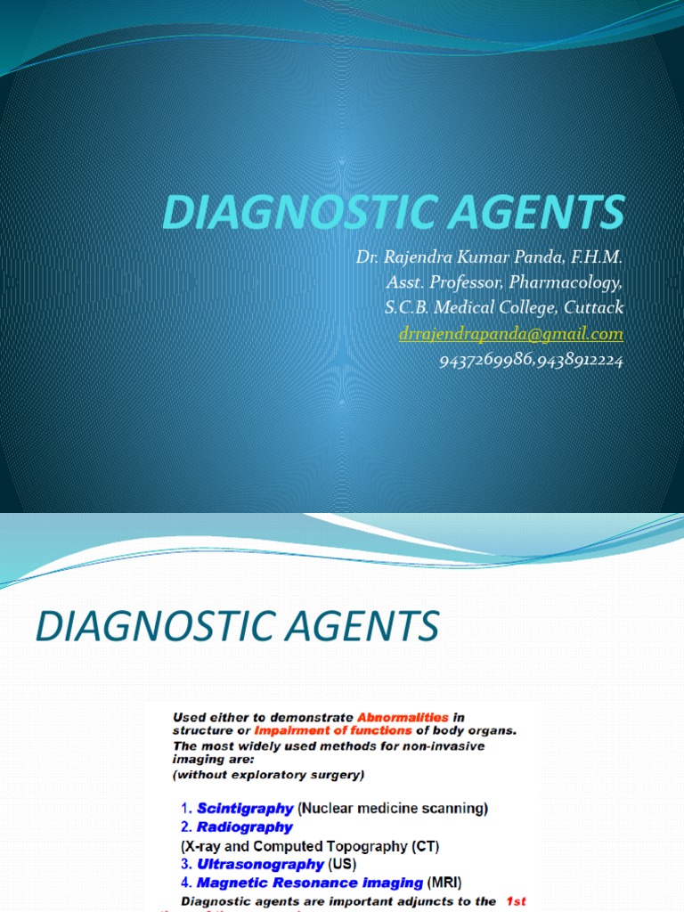 Overview of Diagnostic Agents | PDF | Self-Improvement | Wellness