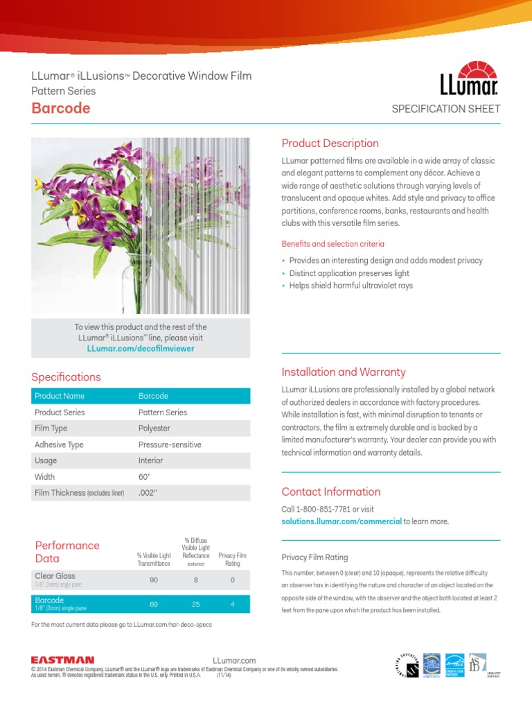 Llumar Deco Barcode PDF | PDF | Nature