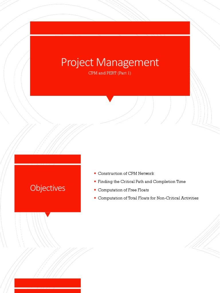 Project Management: CPM and PERT (Part 1) | PDF | Project Management ...